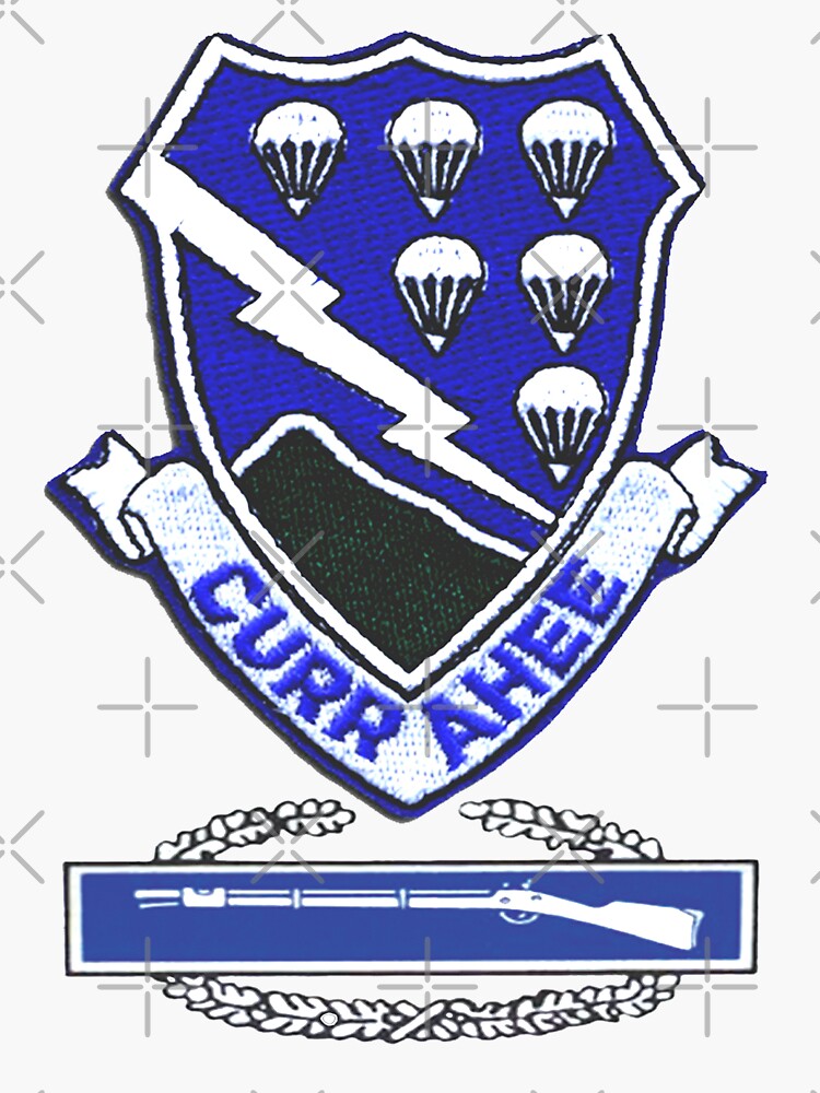 "Currahee Patch & Combat Infantry Badge (CIB)" Sticker by Buckwhite ...
