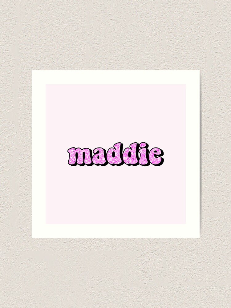 "aesthetic hot pink glitter maddie name" Art Print by STAR10008 | Redbubble