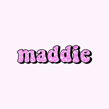 "aesthetic hot pink glitter maddie name" Sticker for Sale by STAR10008 ...
