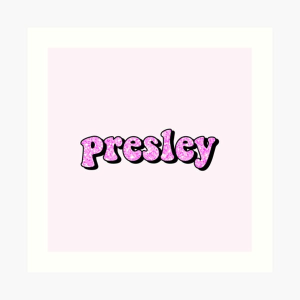 "aesthetic hot pink glitter presley name" Art Print by STAR10008 ...