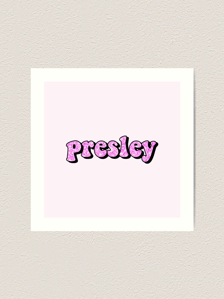 "aesthetic hot pink glitter presley name" Art Print by STAR10008 ...