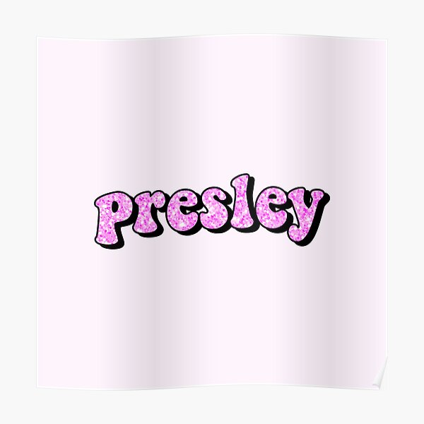"aesthetic hot pink glitter presley name" Poster by STAR10008 | Redbubble
