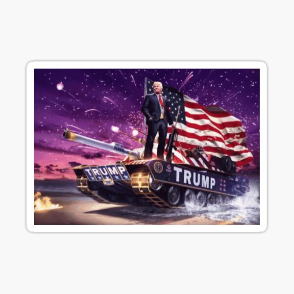 "TRUMP - TANKS AMERICA!" Sticker for Sale by magaswag | Redbubble