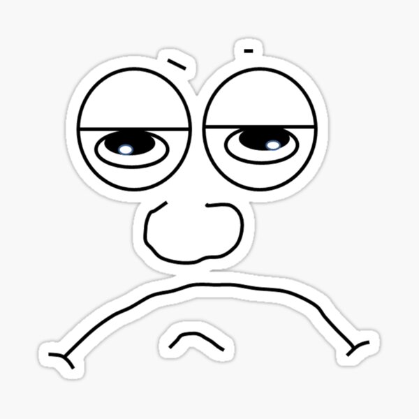 "Sad face" Sticker by kairufer | Redbubble