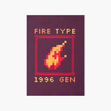 "Fire Type // Pixel Art, 8-Bit Games, 90s Kid, Millenial" Art Board ...