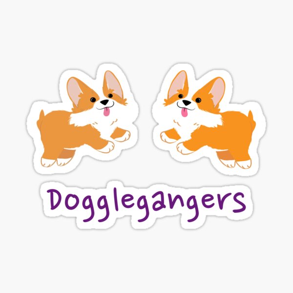 "Dogglegangers" Sticker for Sale by byCLMdesign | Redbubble