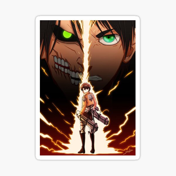 " Eren jaeger" Sticker for Sale by Ricon-Otaku | Redbubble