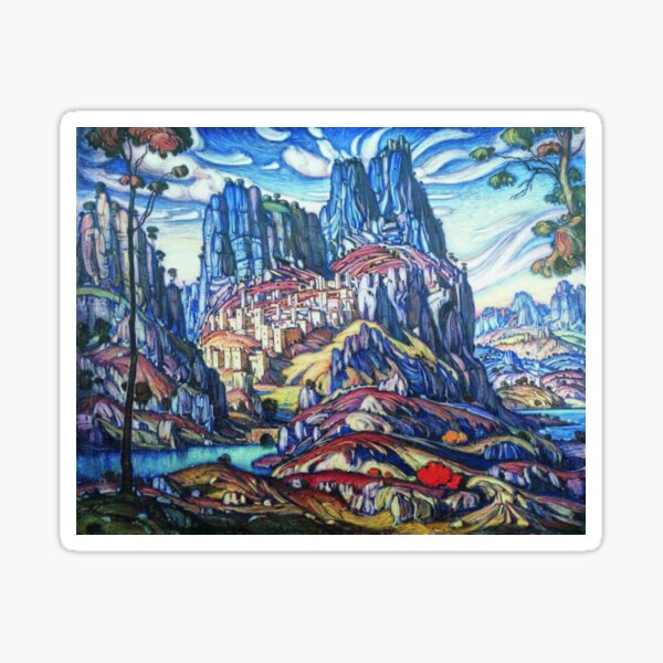 "Mount St. George (1911) by Konstantin Bogaevsky" Sticker by ginastera ...