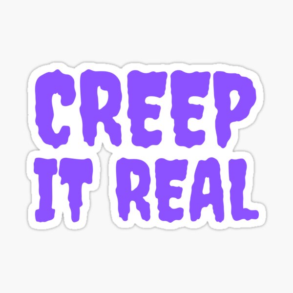 "Creep It Real Ghoulish Purple" Sticker for Sale by hashntoast | Redbubble