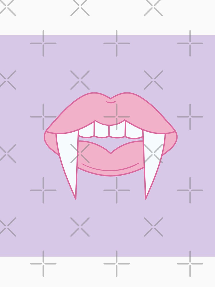"Purple and Pink Vampire Fangs" T-shirt for Sale by AlexandraStr ...