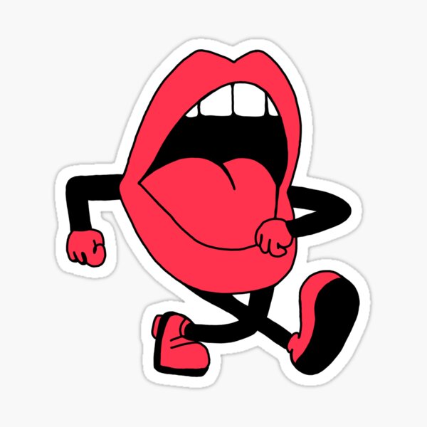 "Walking Lips" Sticker for Sale by Kaitlynperdomo | Redbubble