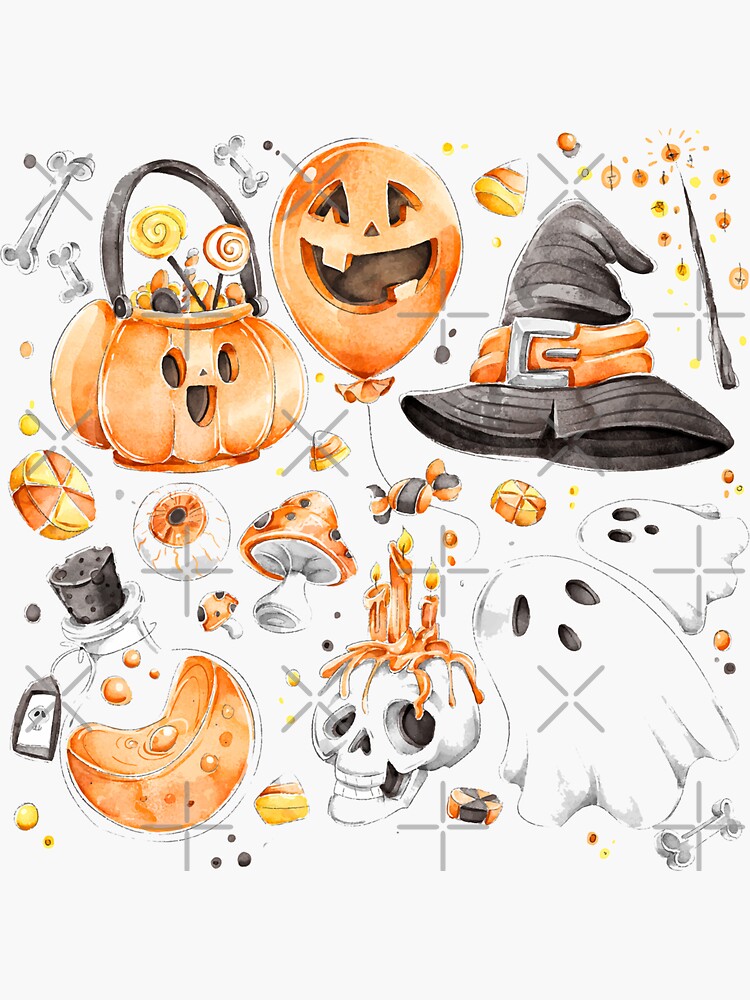 "Spooky Halloween variety pack" Sticker by Hebaelbaz | Redbubble