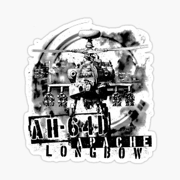 "AH-64D Apache Longbow" Sticker by deathdagger | Redbubble