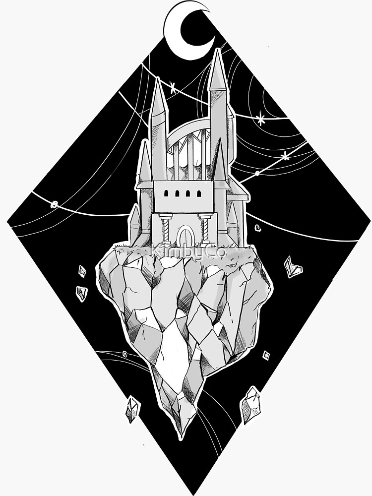 "Floating Wizard Tower" Sticker by KimbyCo | Redbubble
