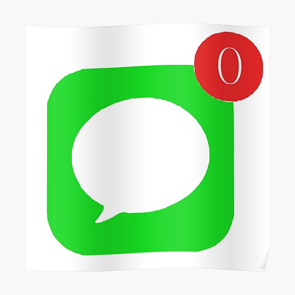 "Messaging Logo Zero Notifications" Poster for Sale by l-aly | Redbubble