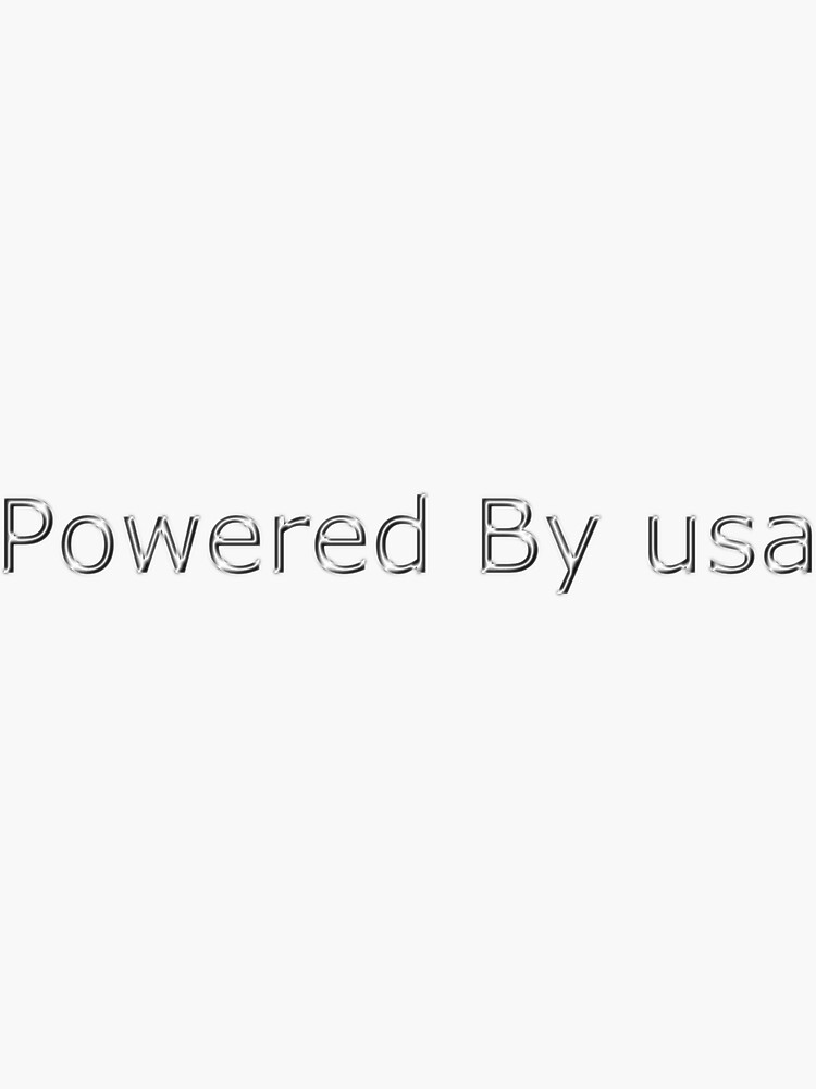 "Powered By usa" Sticker for Sale by Number-Tracing | Redbubble