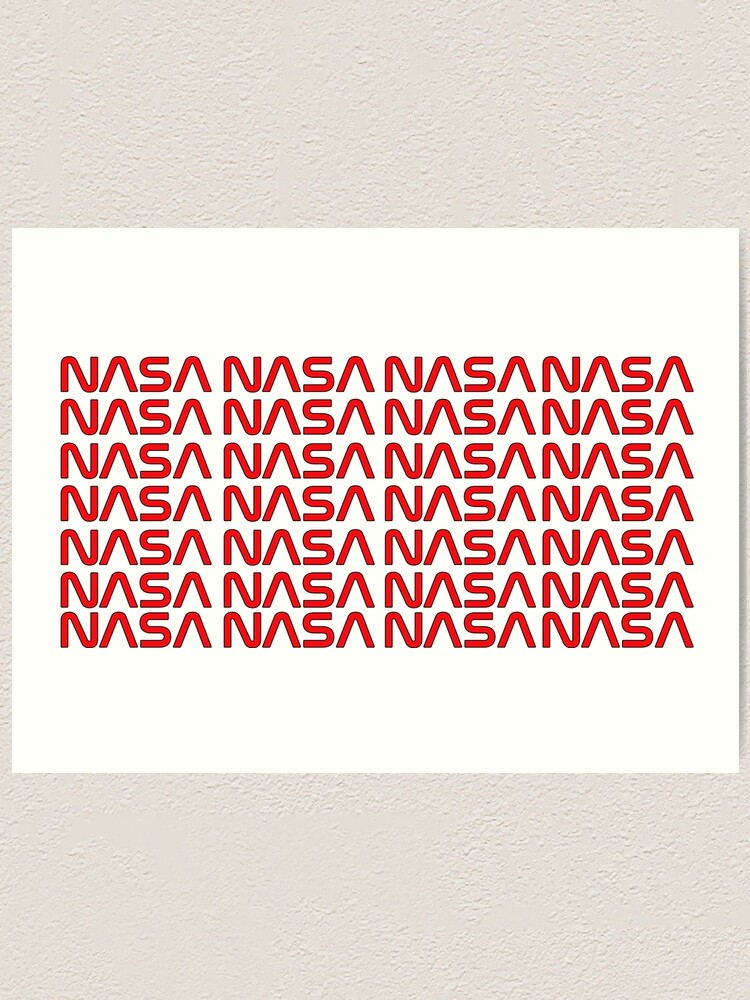 "NASA Red Worm Logo" Art Print for Sale by JohnnyTaco | Redbubble