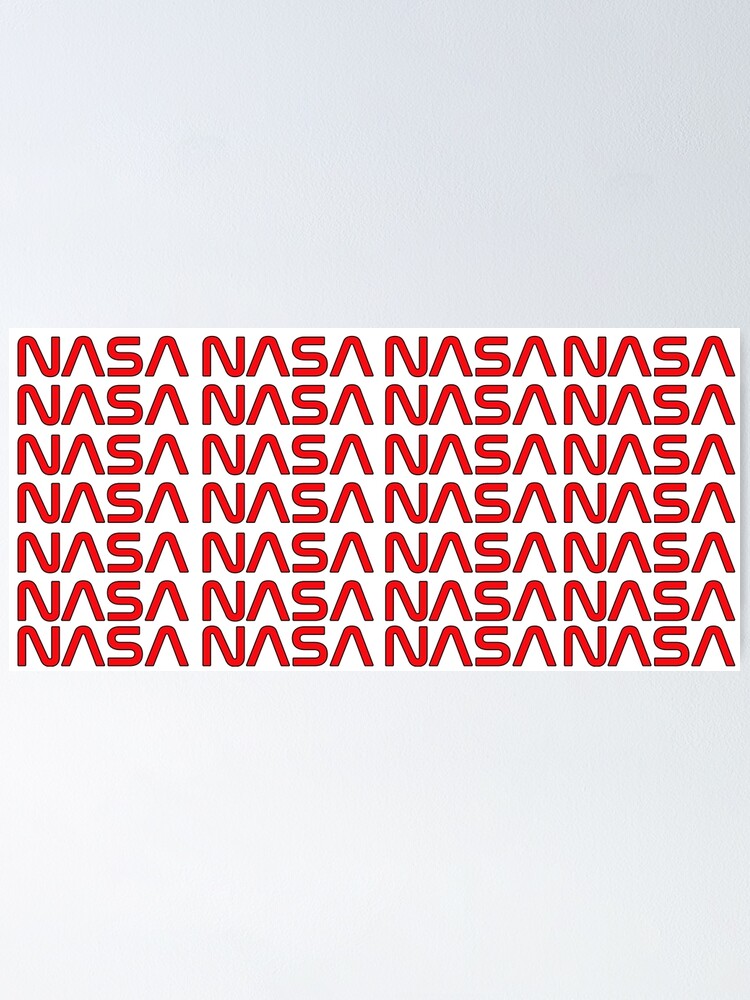 "NASA Red Worm Logo" Poster for Sale by JohnnyTaco | Redbubble
