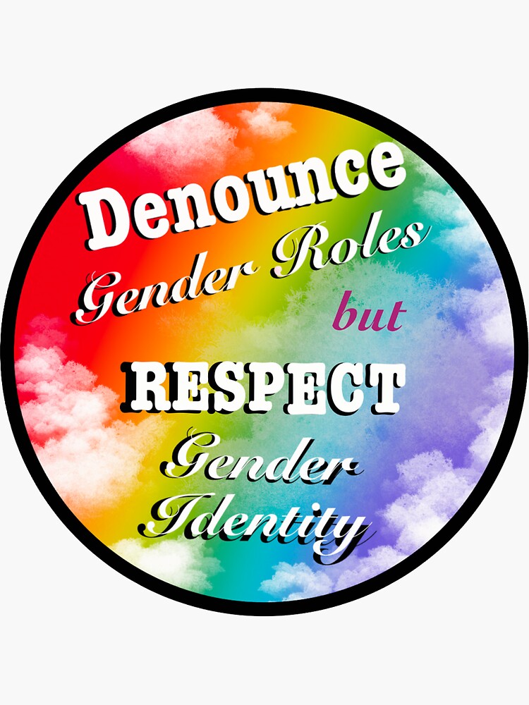 "Respect Gender Identity" Sticker for Sale by fromawriter | Redbubble