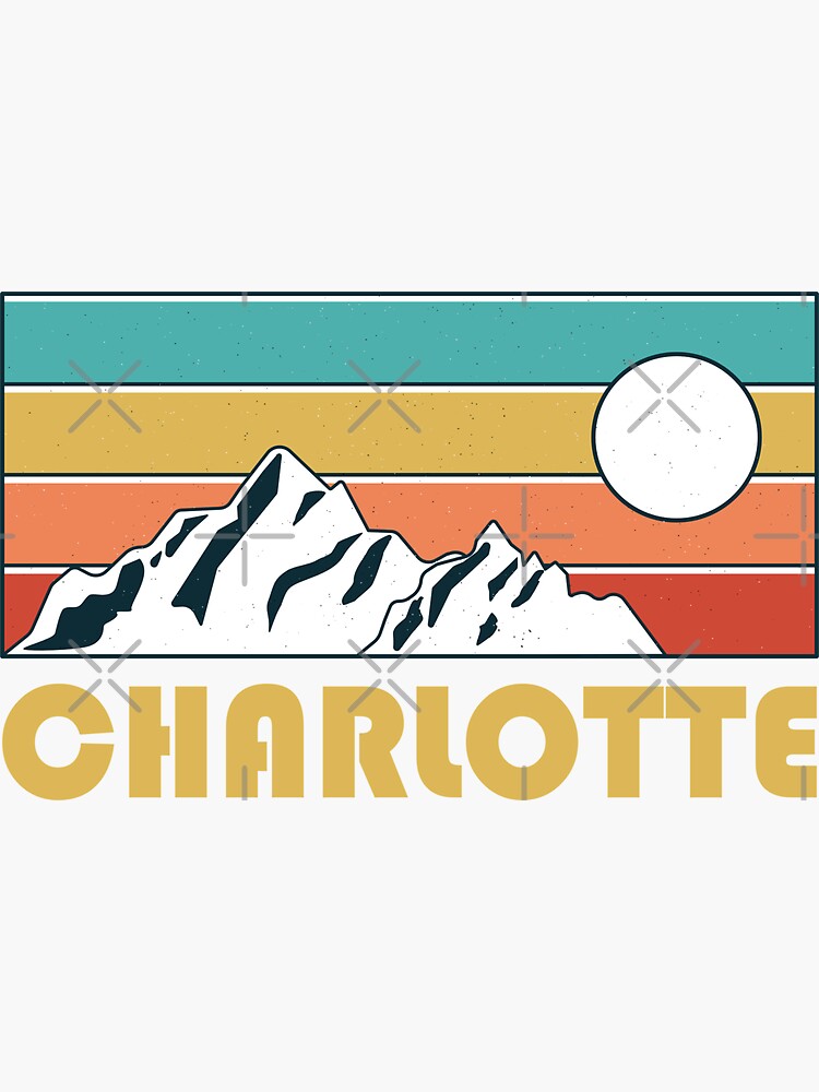 "Charlotte Retro Vintage - Charlotte North Carolina Mountain Souvenir ...