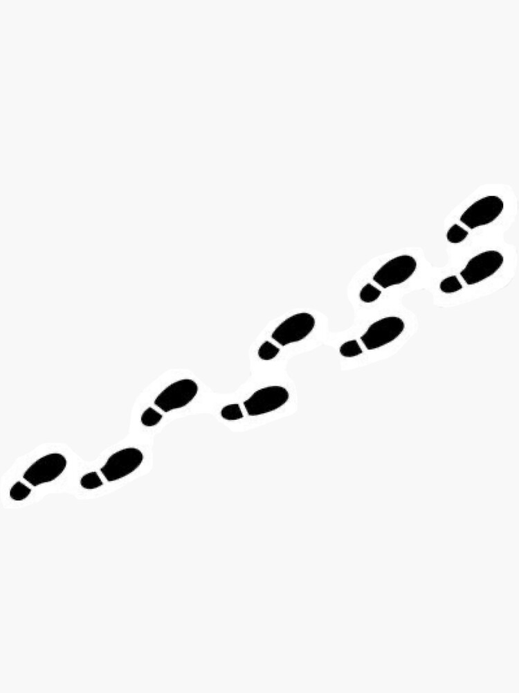 "Footsteps" Sticker for Sale by maddiesartworks | Redbubble