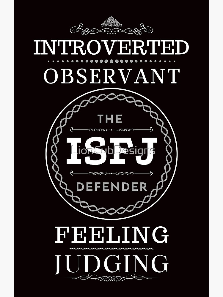 "MBTI- The ISFJ Defender" Poster for Sale by LionCubDesigns | Redbubble