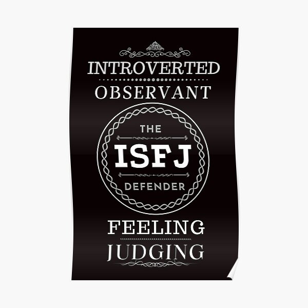 "MBTI- The ISFJ Defender" Poster for Sale by LionCubDesigns | Redbubble