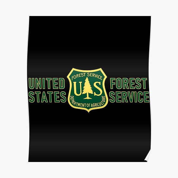 "USFS --U.S. Forest Service (Green and Gold)" Poster for Sale by ...
