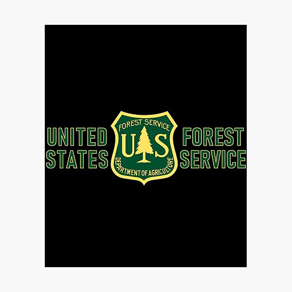 "USFS --U.S. Forest Service (Green and Gold)" Photographic Print by ...