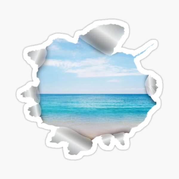 "BEACH SCENE" Sticker for Sale by TOTALI | Redbubble
