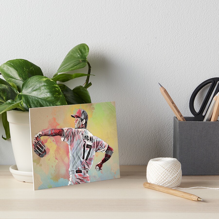 "Shohei Ohtani Portrait" Art Board Print for Sale by oliverkunovski ...
