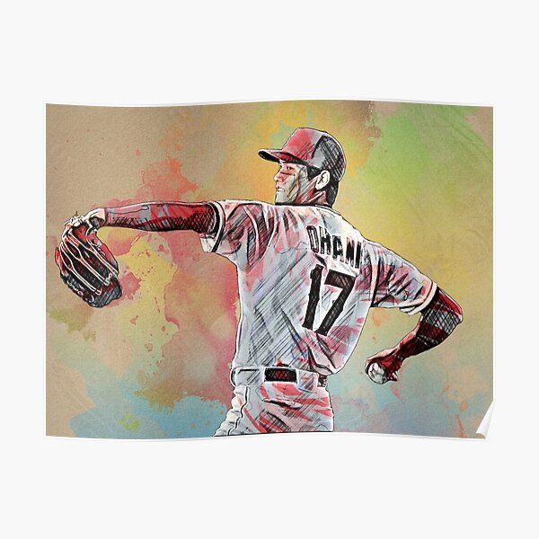 "Shohei Ohtani Portrait" Poster for Sale by oliverkunovski | Redbubble