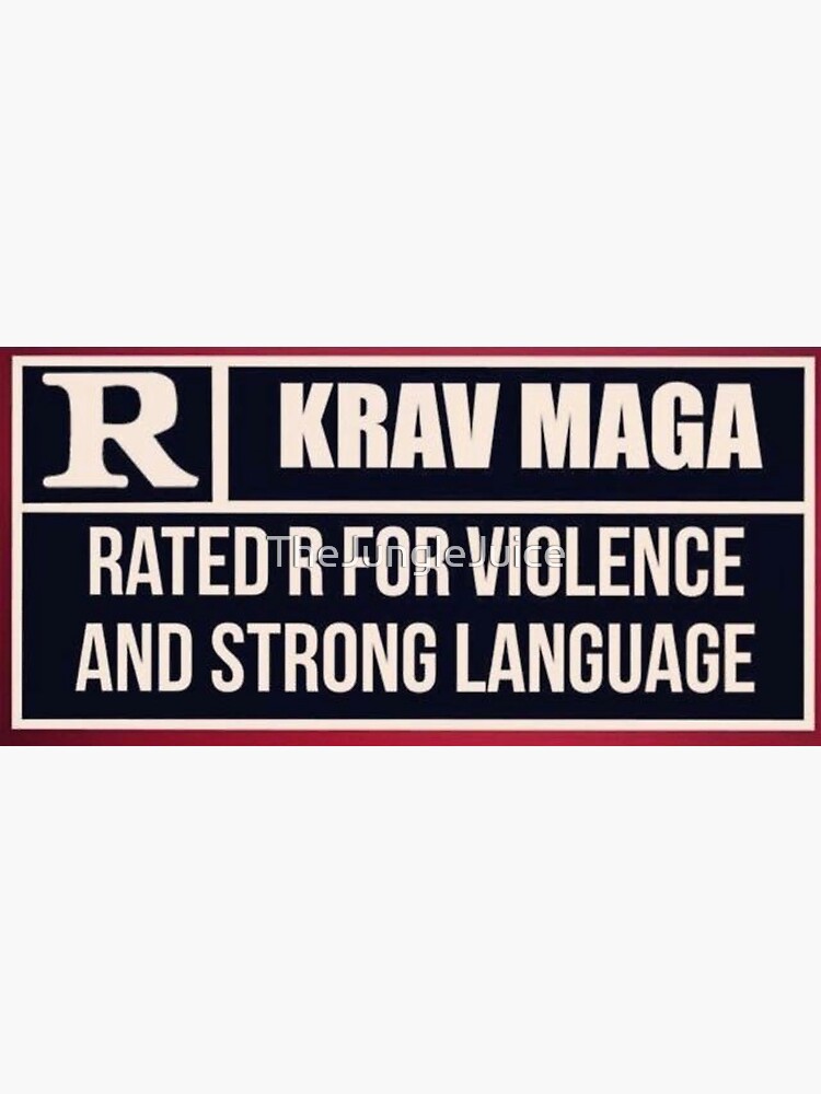 "Krav Maga- Rated R" Sticker for Sale by TheJungleJuice | Redbubble