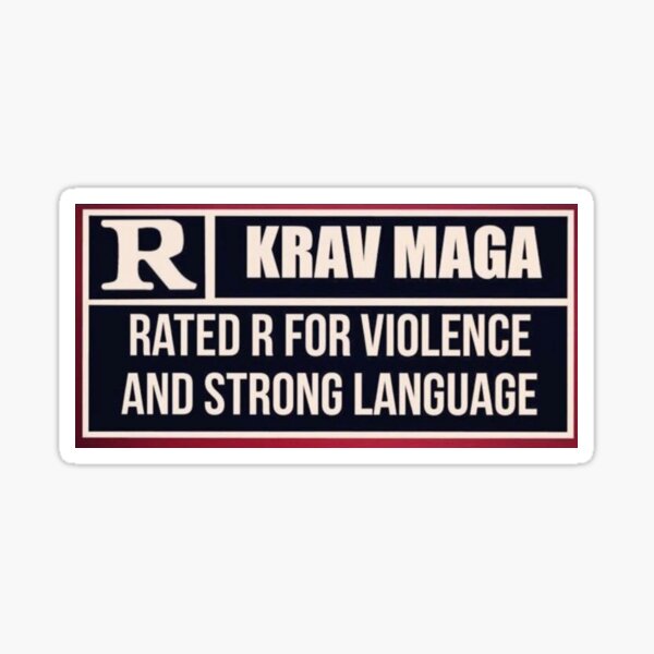 "Krav Maga- Rated R" Sticker for Sale by TheJungleJuice | Redbubble