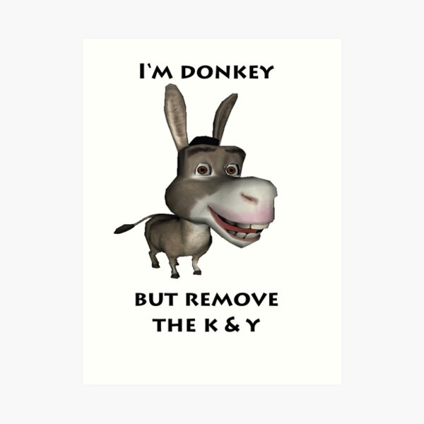 "Donkey from shrek meme" Art Print by rin-chen | Redbubble