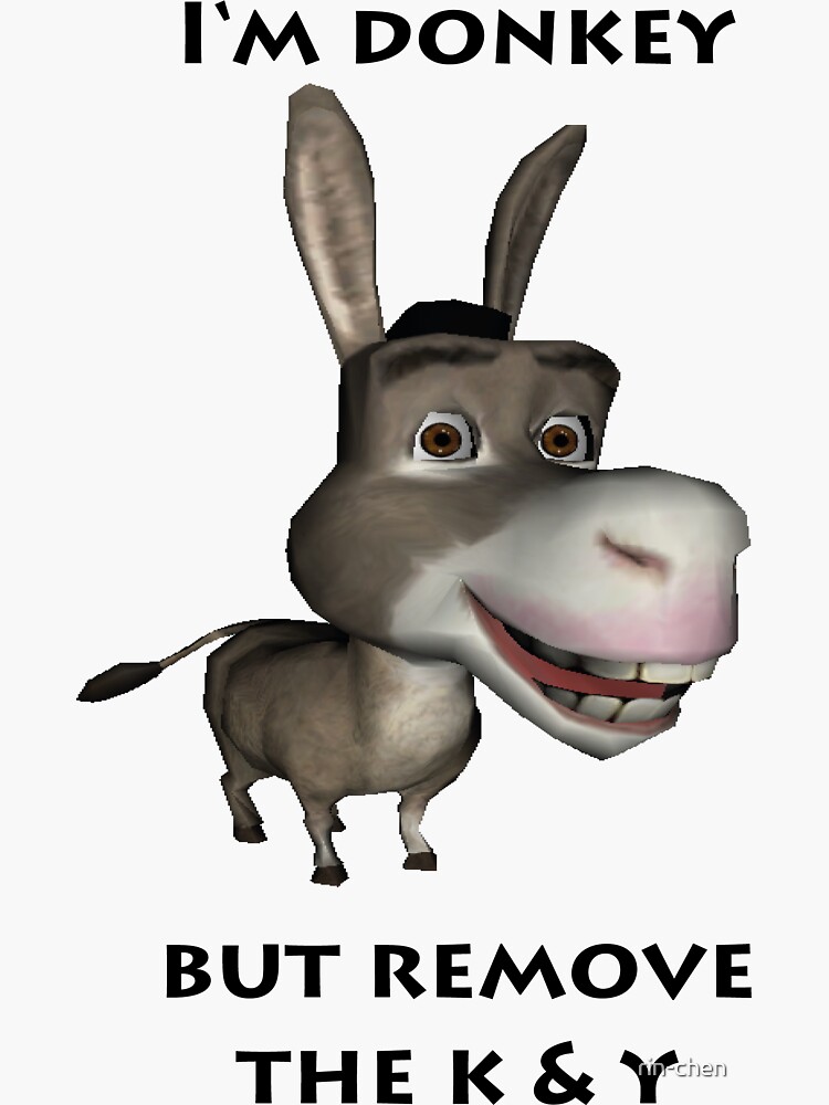 Pegatina «Burro de shrek meme» de rin-chen | Redbubble