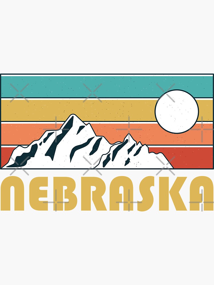 "Nebraska Retro Vintage - Nebraska Mountain Souvenir - Gift - Hometown ...