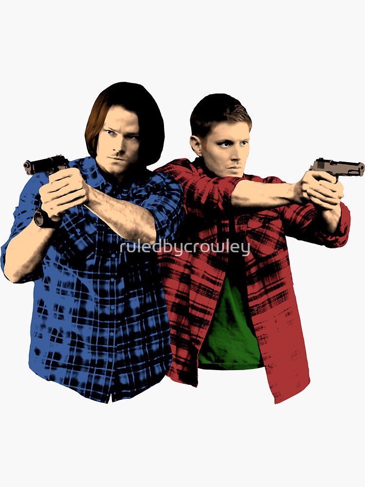 "Sam & Dean sticker" Sticker for Sale by ruledbycrowley | Redbubble