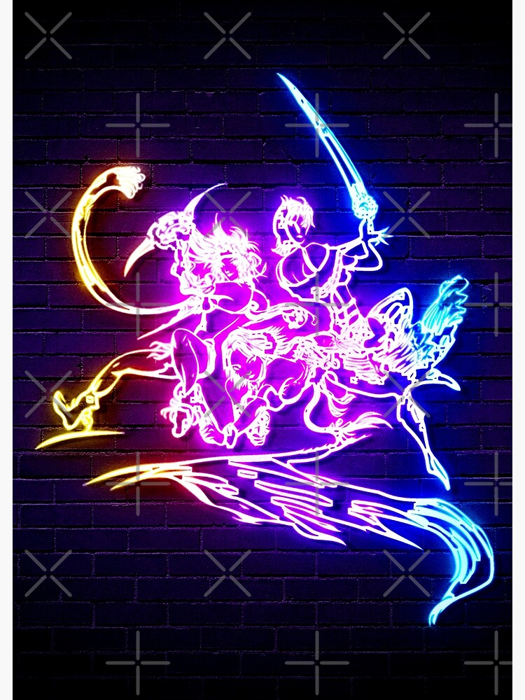 "Final Fantasy X-2 Neon Logo" Art Print for Sale by ZeWiss | Redbubble