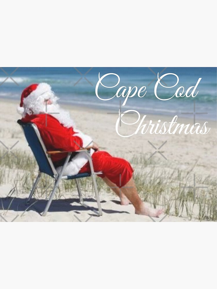 "Cape Cod Christmas - Santa on the Beach" Greeting Card for Sale by ...