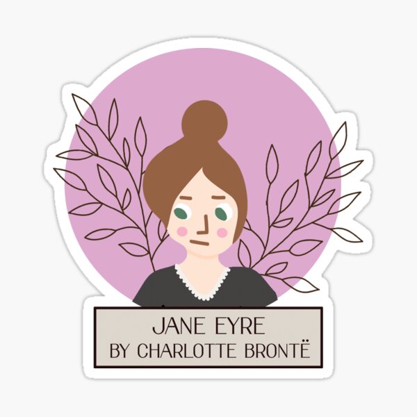 "Jane Eyre - cute illustration" Sticker by bookishwhimsy | Redbubble