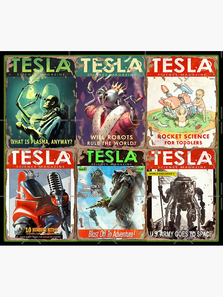 "Fallout Tesla Magazine" Sticker by DBnation | Redbubble