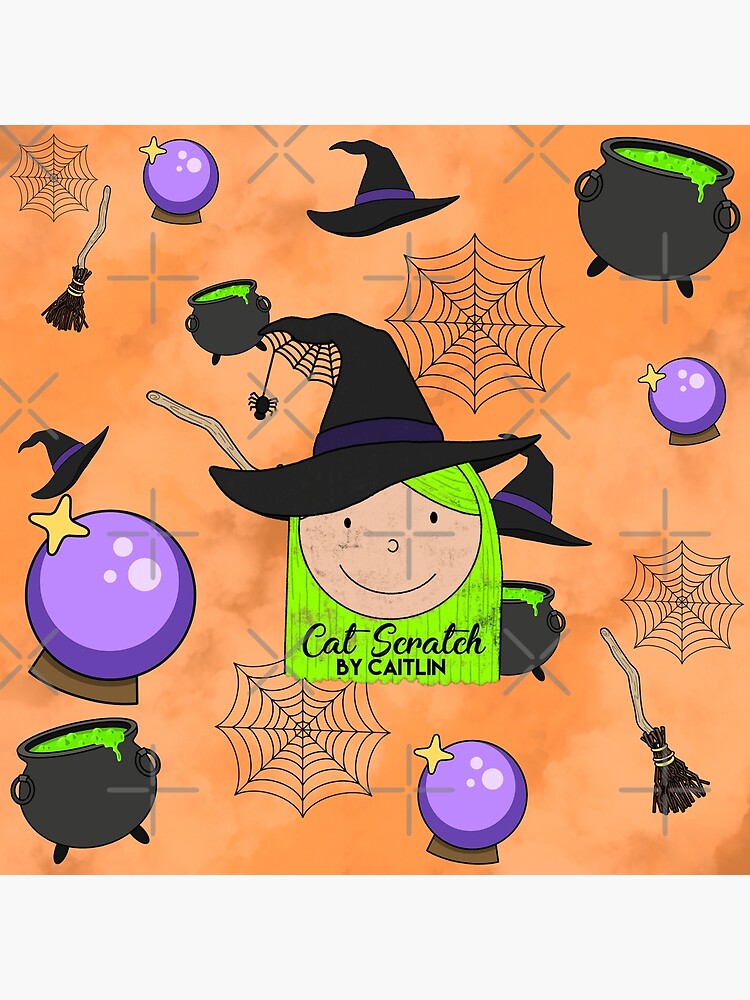 "Spooky Cat Scratch By Caitlin Logo" Art Print by catscratchcait ...