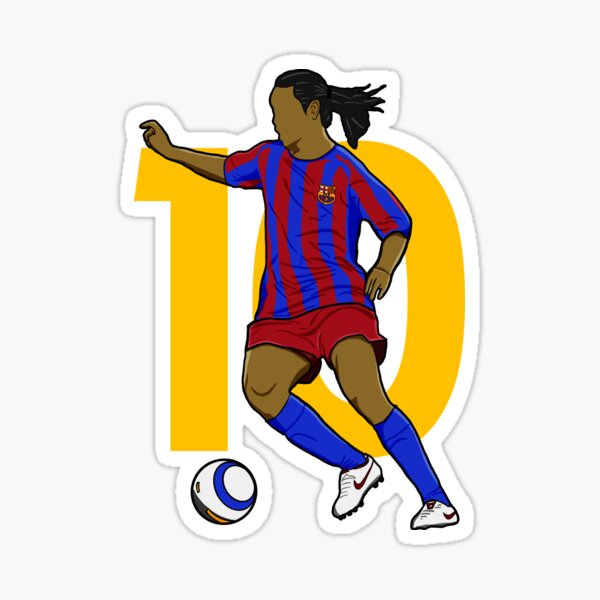 "Maestro of Football ; Ronaldinho" Sticker by nadiartwork | Redbubble