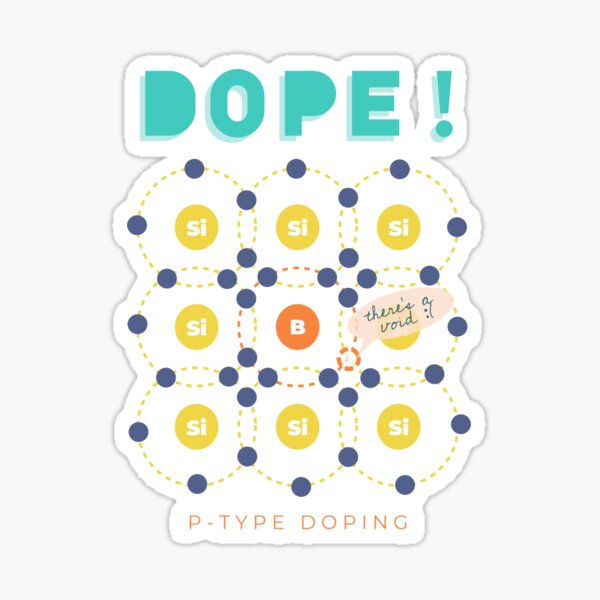 "Dope! P-Type Semiconductor" Sticker for Sale by Lemniscoo | Redbubble