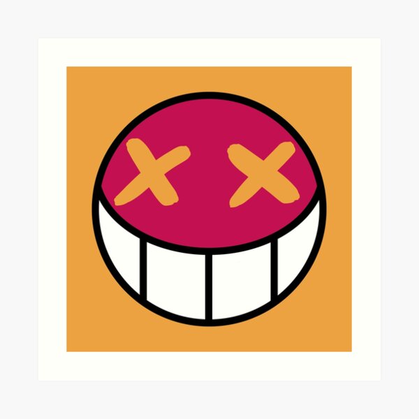 "Punk/Grunge Smiley Face" Art Print by Waffles-Grant | Redbubble