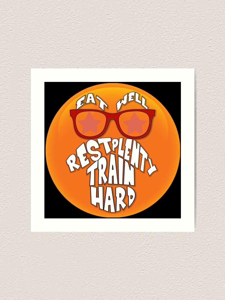 "DBZ Master Roshi Eat Well, Rest Plenty, Train Hard" Art Print by J-LaD ...
