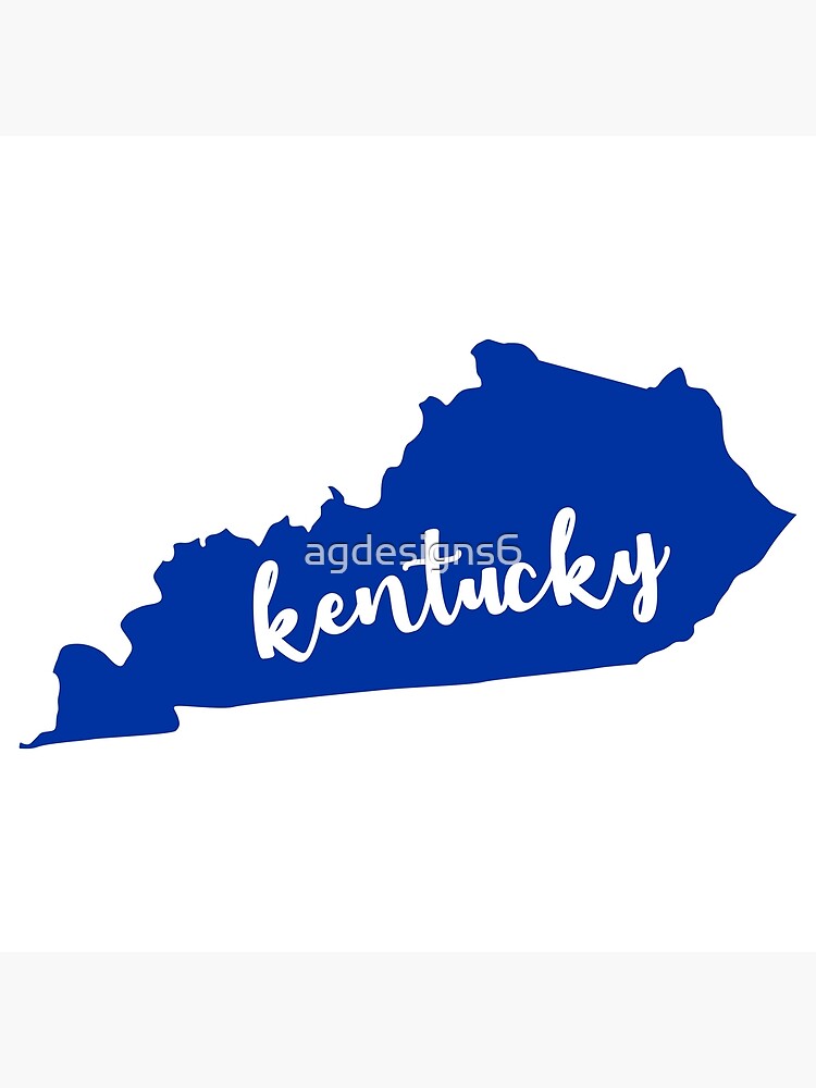 "Dark Blue Kentucky KY State" Poster for Sale by agdesigns6 | Redbubble