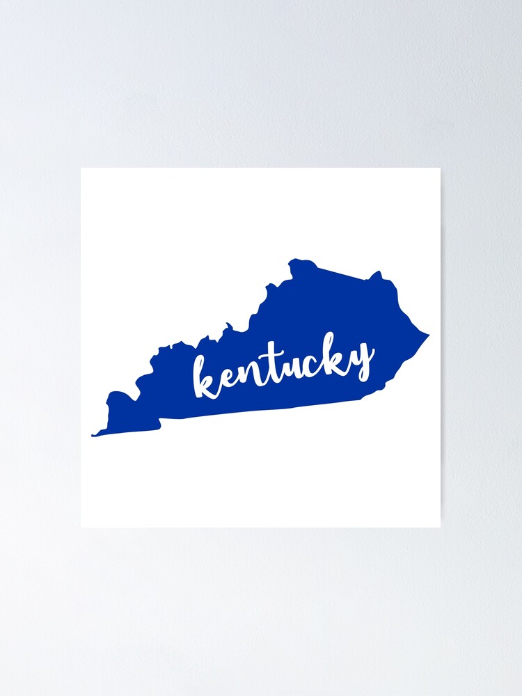 "Dark Blue Kentucky KY State" Poster for Sale by agdesigns6 | Redbubble