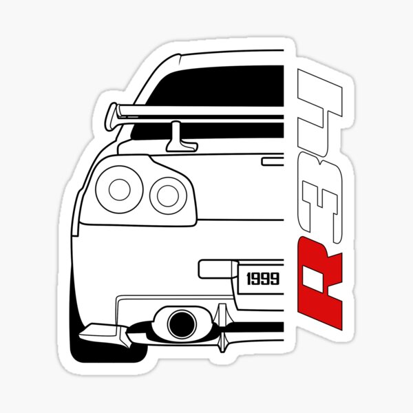"Nissan Skyline R34 " Sticker for Sale by jashinhunter | Redbubble